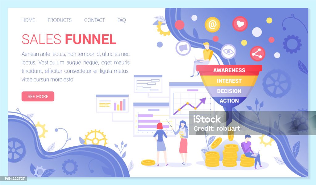 Étapes De Lentonnoir De Vente Concept Client Potentiel Léquipe De ... Étapes De Lentonnoir De Vente Concept Client Potentiel Léquipe De ...