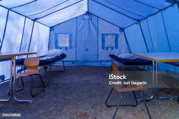 View Inside The Medical Tent Of A Field Hospital For Emergencies