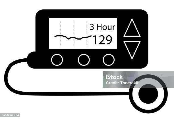 Insulin Pump Icon On White Background Diabetes Pump Sign Diabetes