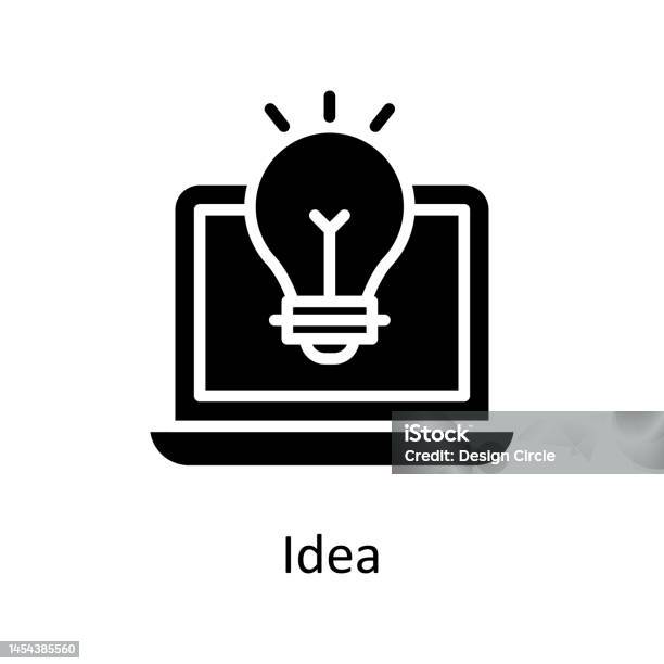 Idea Vector Solid Icon Design Illustration Design And Development Symbol On White Background Eps
