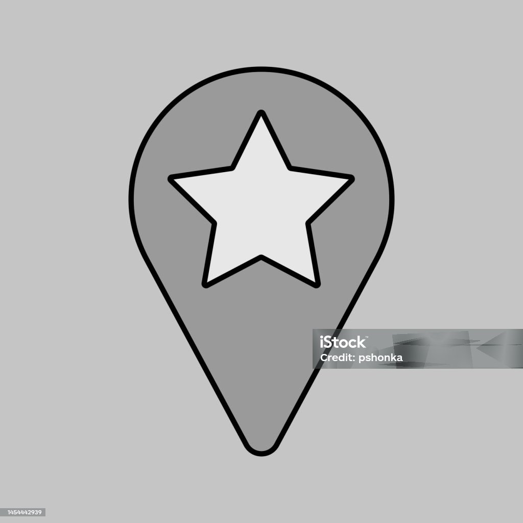 Star Favorite Pin Map Icon Map Pointer Markers Stock Illustration Download Image Now