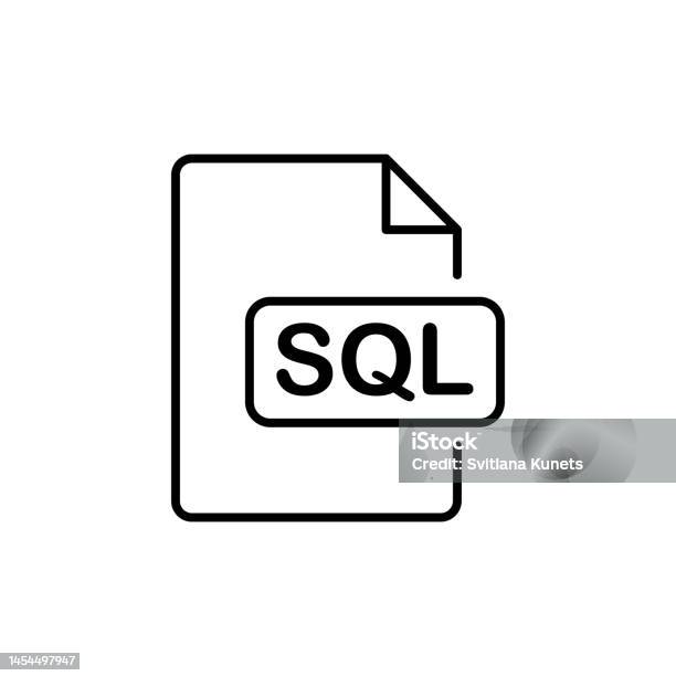 Database Line Icon Programming Language File Software Job Access Office