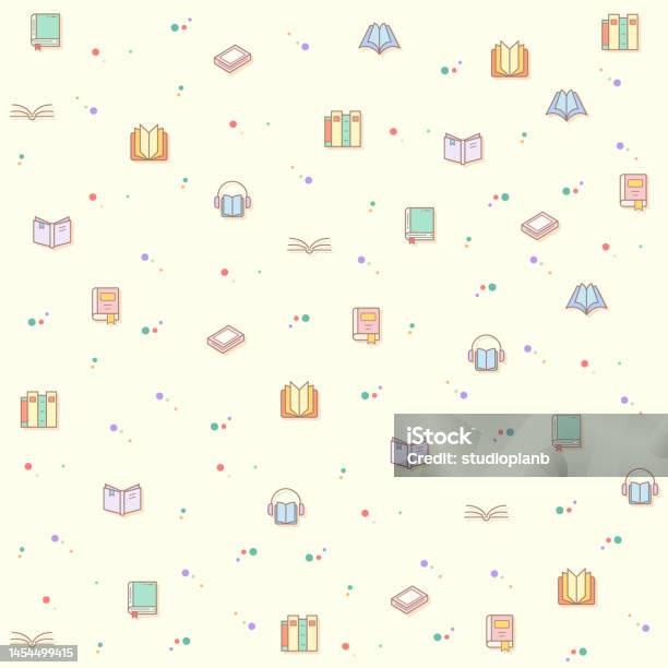 Ilustración De Ilustración Vectorial De Un Lindo Libro Y Lectura Y Más