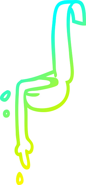 Dessin Au Trait Dégradé Froid Dune Louche De Nourriture De Dessin Animé
