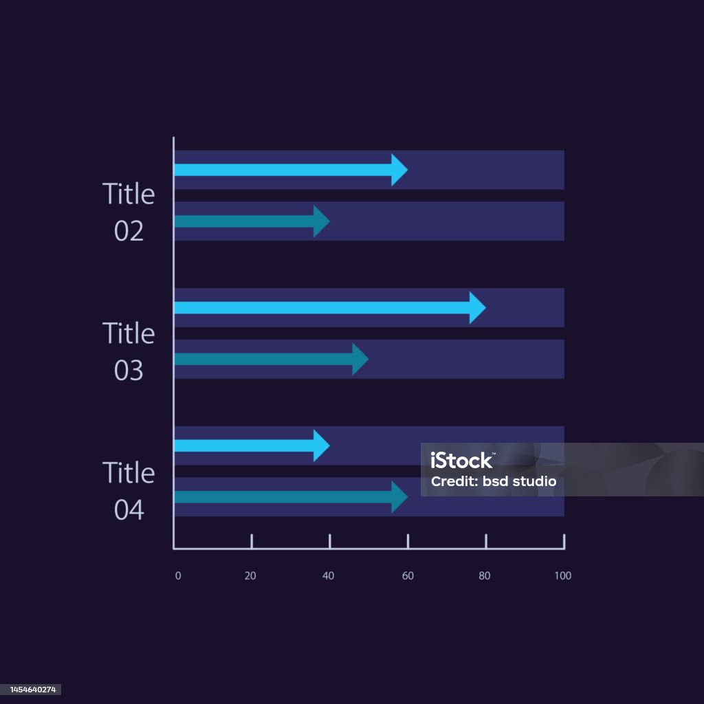 Clustered Arrows Infographic Chart Design Template For Dark Theme Stock ... Clustered Arrows Infographic Chart Design Template For Dark Theme Stock ...