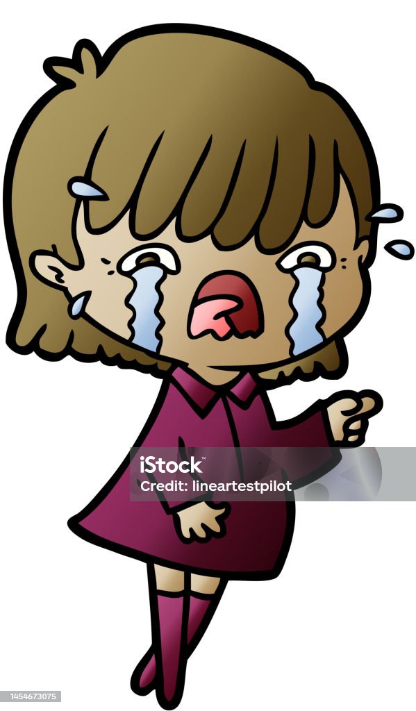 Girl Crying Cartoon Drawing