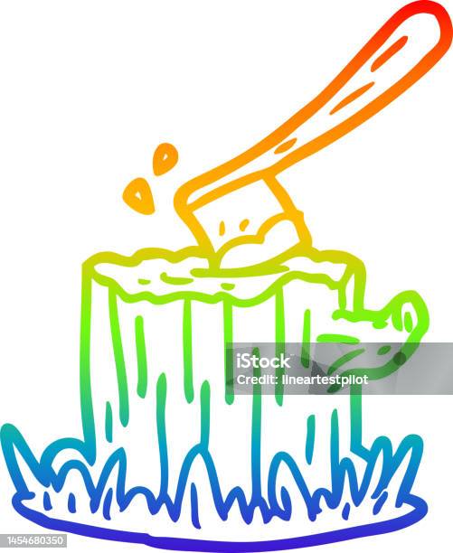 Gambar Garis Gradien Pelangi Dari Kapak Yang Tersangkut Di Tunggul ... Gambar Garis Gradien Pelangi Dari Kapak Yang Tersangkut Di Tunggul ...