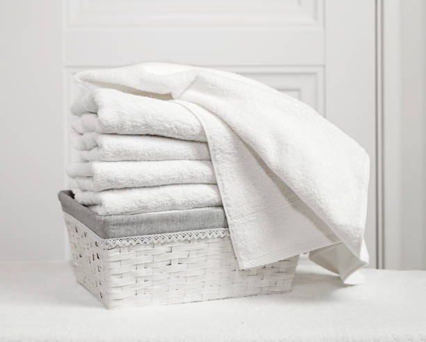 Free Stock Photo of Folded towels neatly organized in a cubby ...