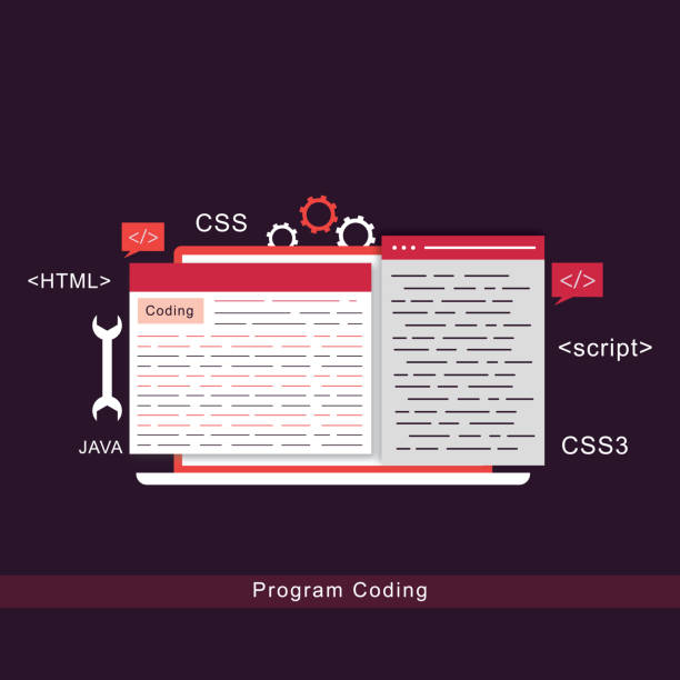 70 Laptop Programing Illustrations Royalty Free Vector Graphics And Clip Art Istock