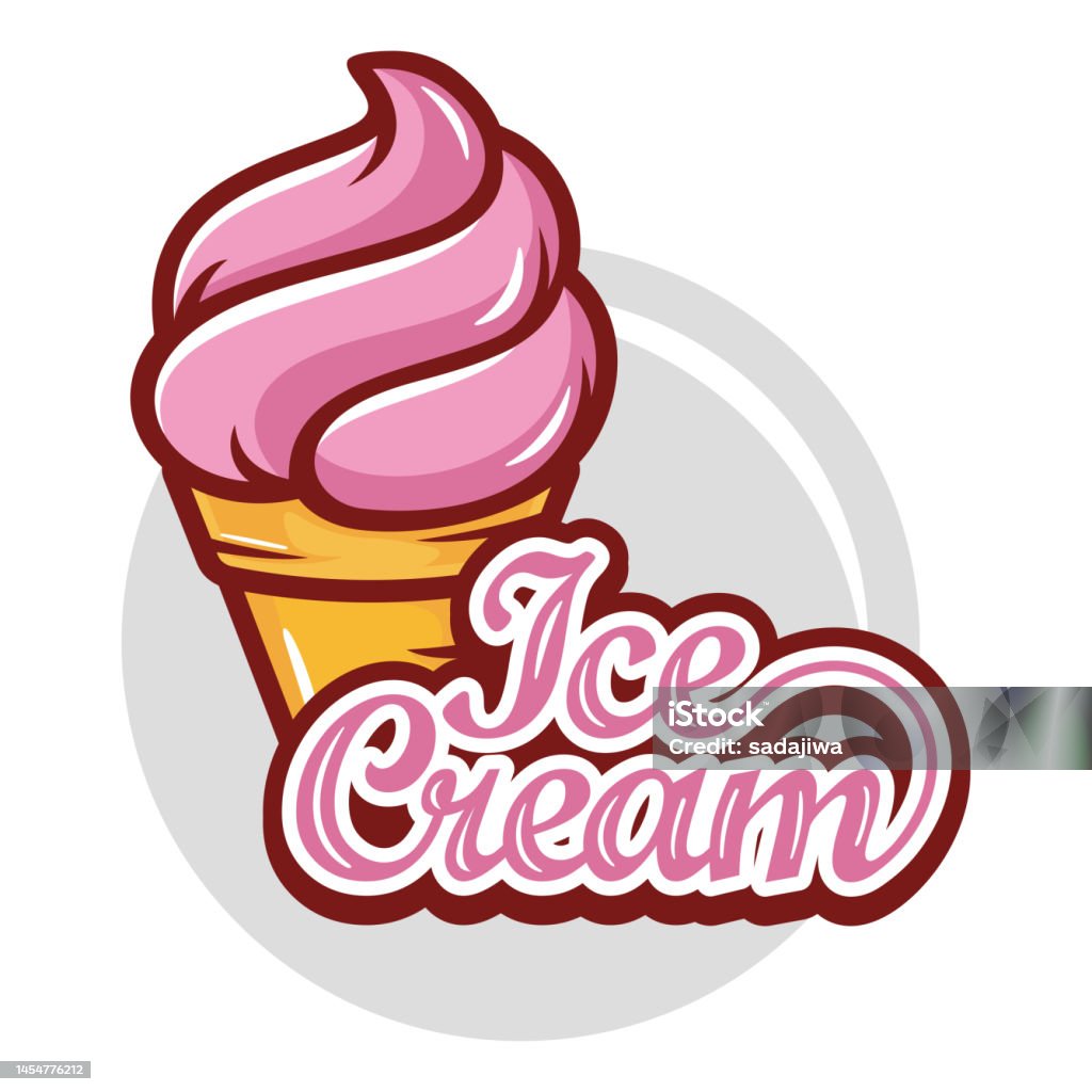 Ice Cream Logo Design Vector Illustration Stock Illustration Download