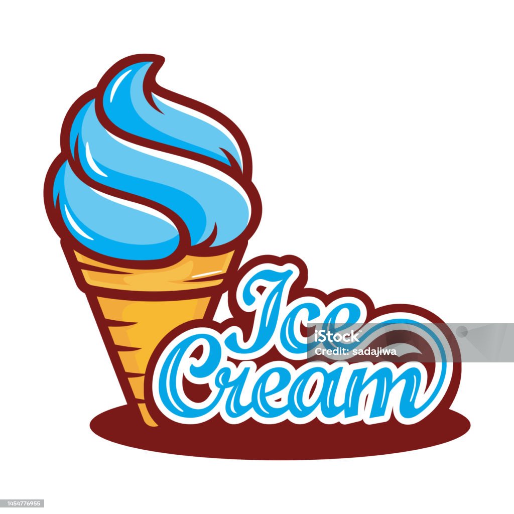 Ice Cream Logo Design Vector Illustration Stock Illustration Download