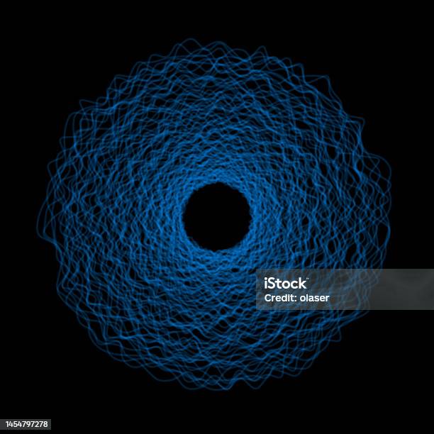 Multiple Waves In Uneven Concentric Orbits Framing Copy Space Stock