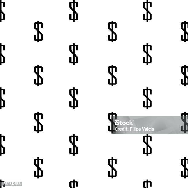 Symbole Du Signe Dollar Motif Homogène Isolé Sur Fond Blanc