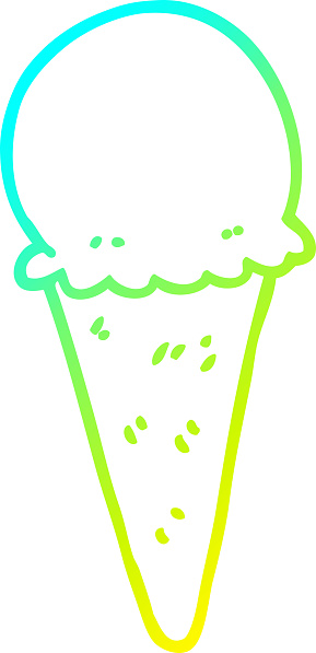 Dessin Au Trait Dégradé Froid Dune Glace De Dessin Animé Vecteurs