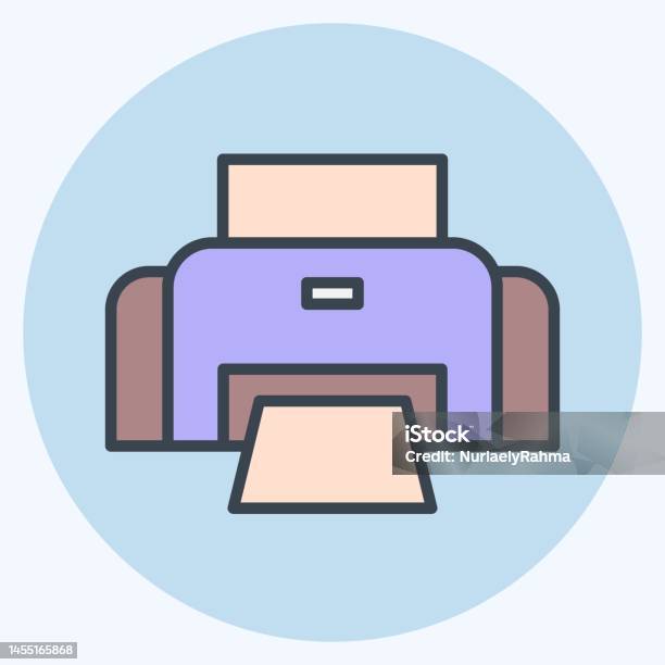 Ilustración De Icono De Impresora Fotográfica Relacionado Con Símbolo