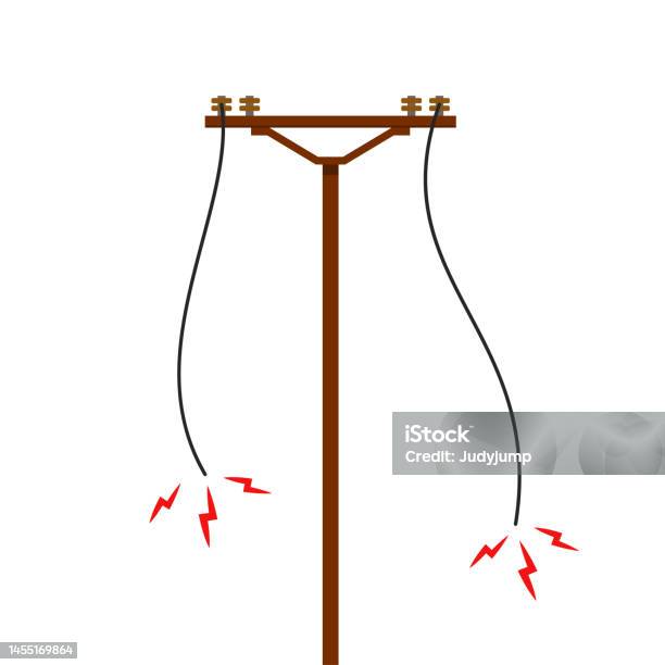 Broken Electric Pole Damaged Short Circuit With Spark Electric Leakage ... Broken Electric Pole Damaged Short Circuit With Spark Electric Leakage ...