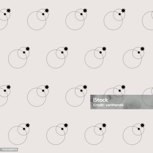 Seamless Graphic Textile Fabric Swatch Minimalist Abstract Template
