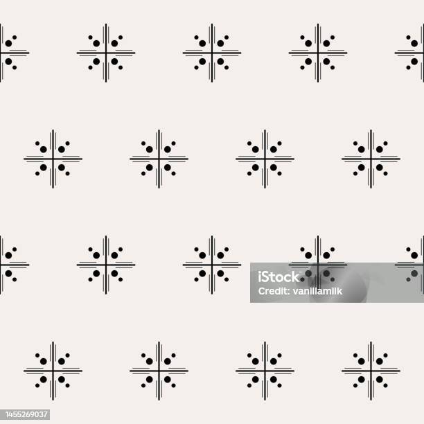 Seamless Graphic Textile Fabric Swatch Minimalist Abstract Template