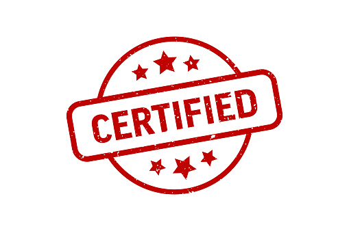 Certifié Timbre Empreinte Modèle De Sceau Illustration Vectorielle De