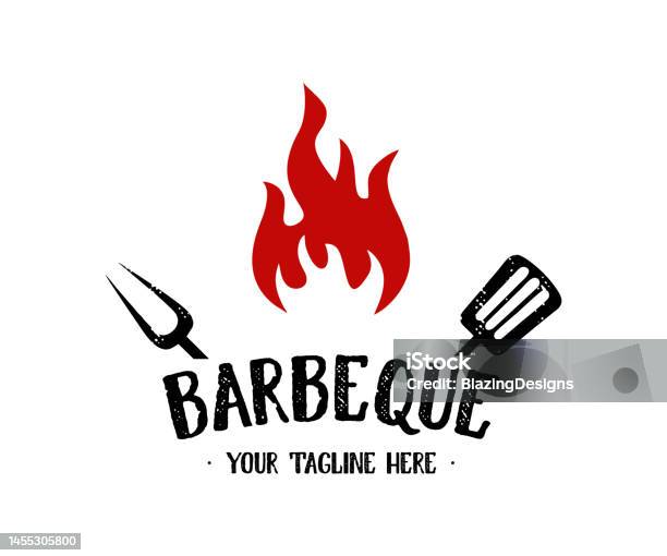 Logos Barbecue Et Grill Emblèmes Étiquettes Badges Barbecue Grill Et