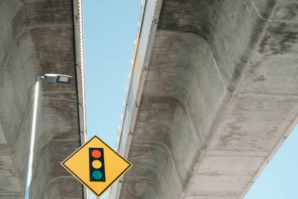 Free Stock Photo of Red traffic light under a bridge | Download Free ...