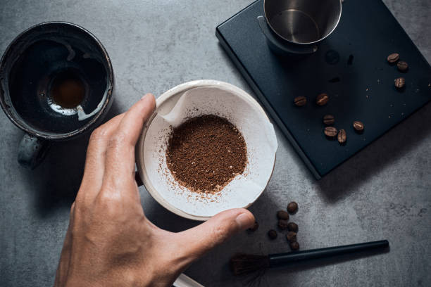 Free Stock Photo of Coffee brewing in a manual dripper | Download Free ...