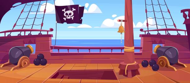 [90] Pirate ship deck Clipart Vector PNG , SVG, EPS, PSD, AI