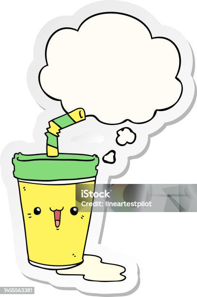 Ilustración de Lindo Refresco De Dibujos Animados Con Burbuja De ... Ilustración de Lindo Refresco De Dibujos Animados Con Burbuja De ...
