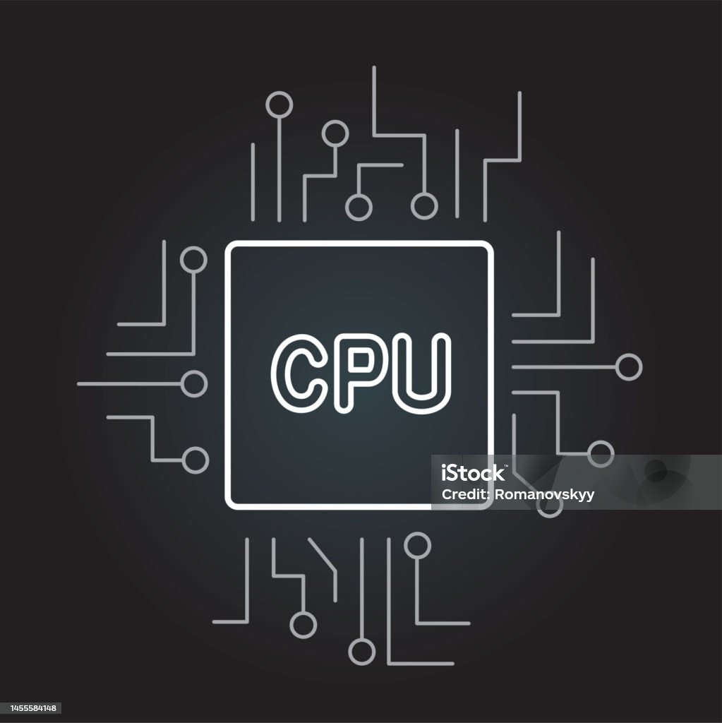 Cpu Computer Outline Chip Sign Icon Symbol Stock Illustration ... Cpu Computer Outline Chip Sign Icon Symbol Stock Illustration ...