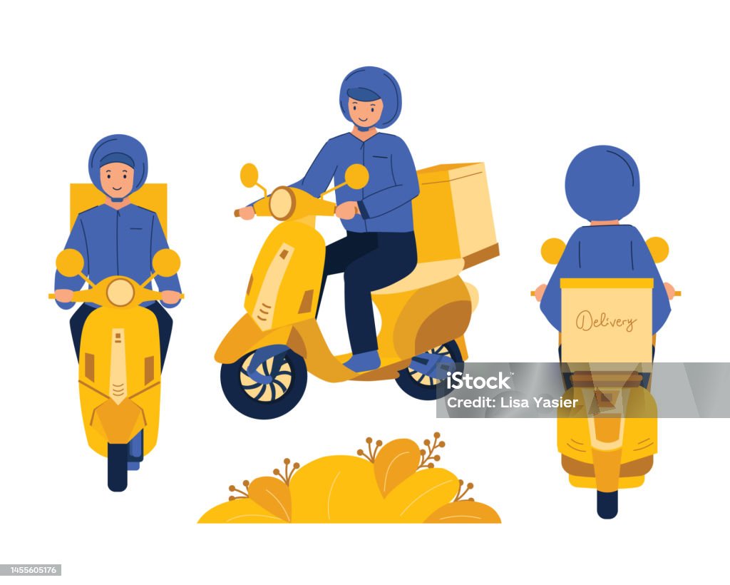 Ensemble De Delivery Man Cartoon Vector Vecteurs Libres De Droits Et