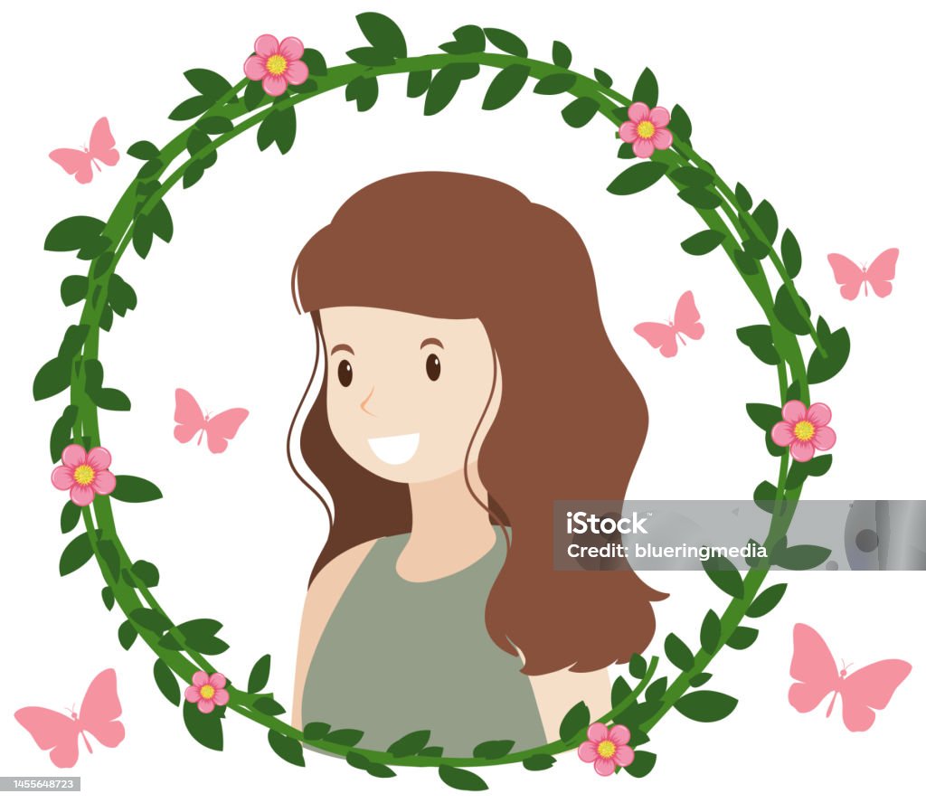 Beautiful Woman Has Long Hair In Pink Dress Stock Illustration Download Image Now Adult