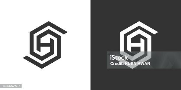 Ilustración De Sh O Hs Monograma De Diseño De Logotipo De Letra Inicial