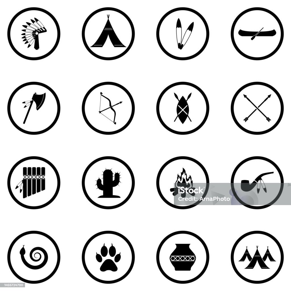 Ikon Penduduk Asli Amerika Desain Datar Hitam Dalam Lingkaran Ilustrasi ... Ikon Penduduk Asli Amerika Desain Datar Hitam Dalam Lingkaran Ilustrasi ...