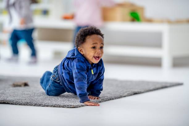 Free Stock Photo of Cute African American baby boy crawling | Download ...