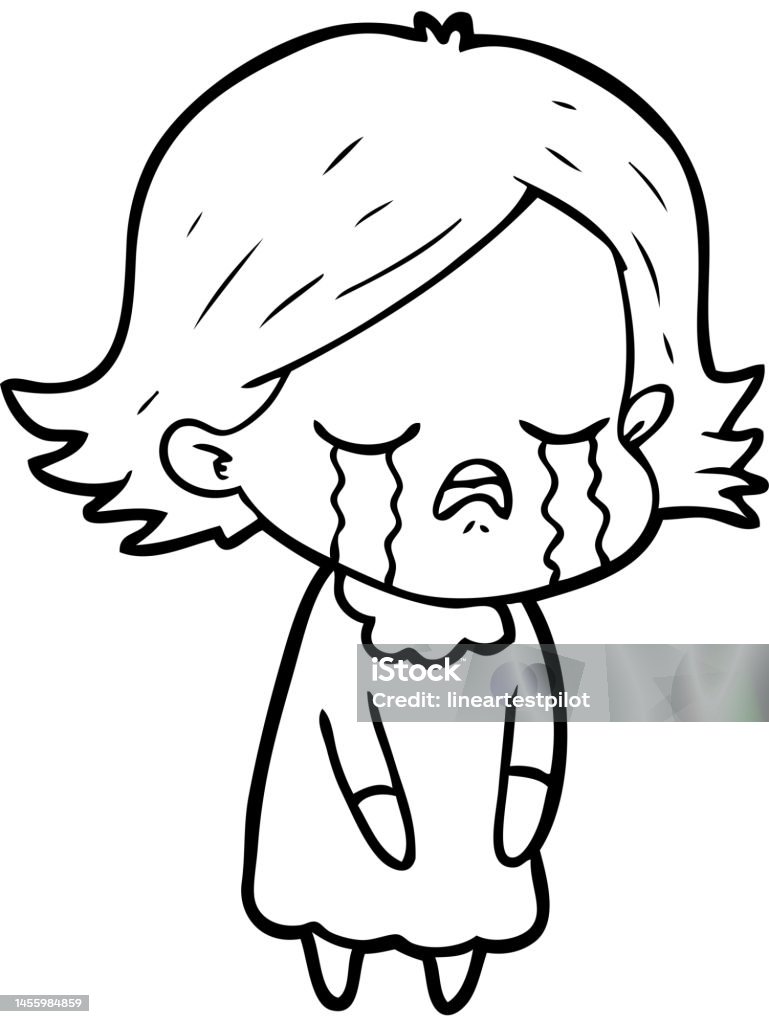 Cartoon Girl Crying Stock Illustration Download Image Now Adult