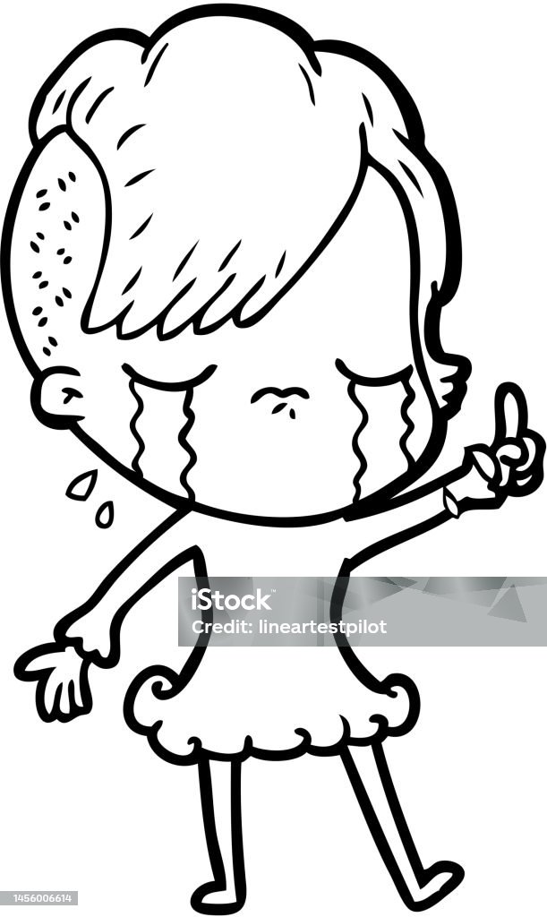 Cartoon Crying Girl Stock Illustration Download Image Now Adult