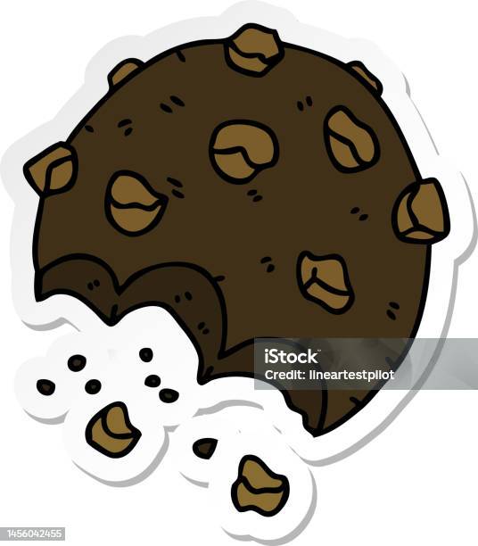 Stiker Kue Kartun Yang Digambar Tangan Yang Unik Ilustrasi Stok Unduh Gambar Sekarang Aneh