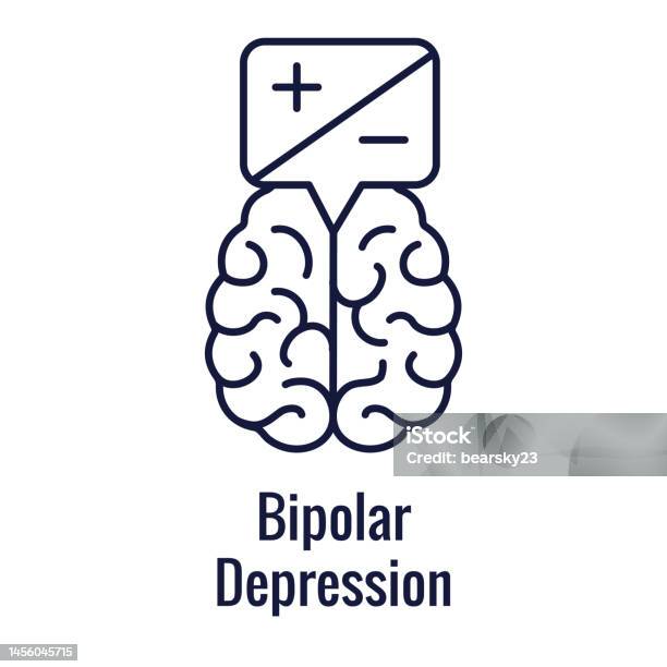 Gangguan Bipolar Atau Depresi Ikon Bp Mengatur Ikon Kesehatan Mental