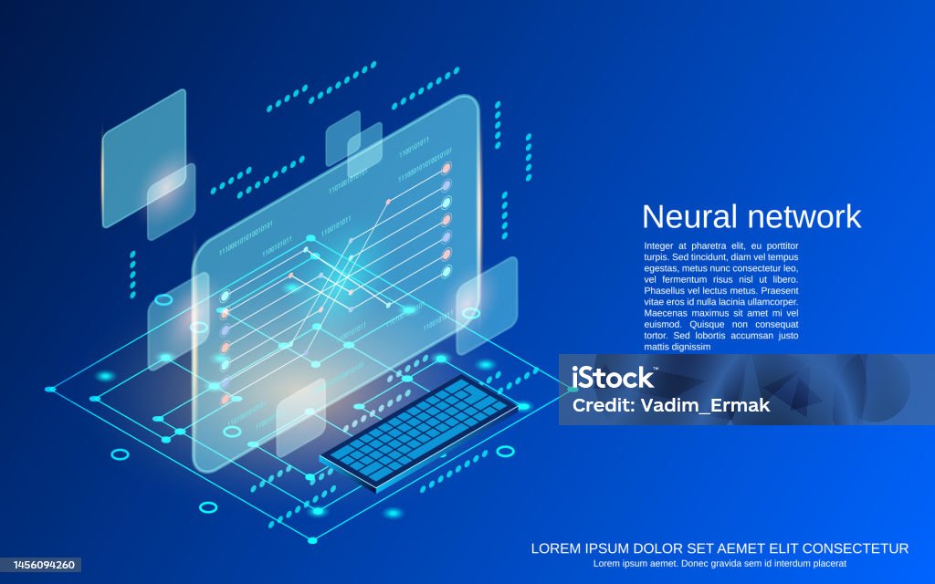 Neural Network Vector Concept Stock Illustration Download Image Now Analyzing Binary Code