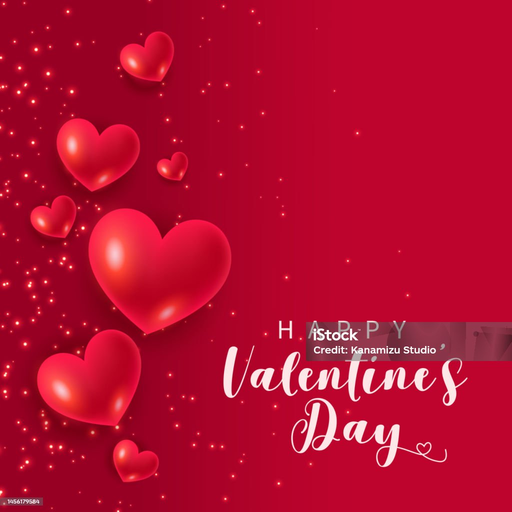 Valentine Day Greeting Card Background Template Stock Illustration
