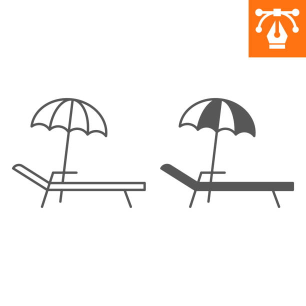 40 Sun Tanning Chair Silhouette Stock Illustrations Royalty Free