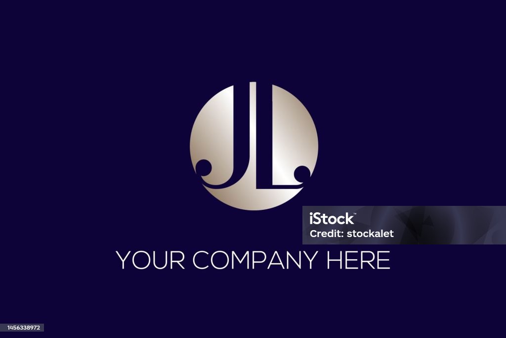 Logo Monogramme Jl Lettre Majuscule J Lettre L Caractères De Signature