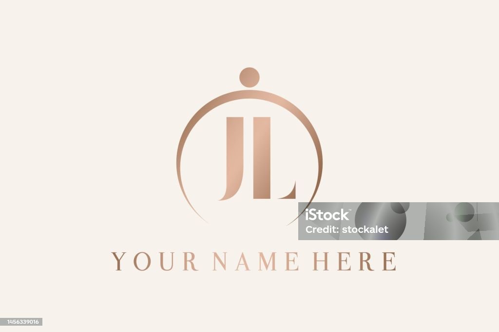 Logo Monogramme Jl Lettre Majuscule J Lettre L Caractères De Signature