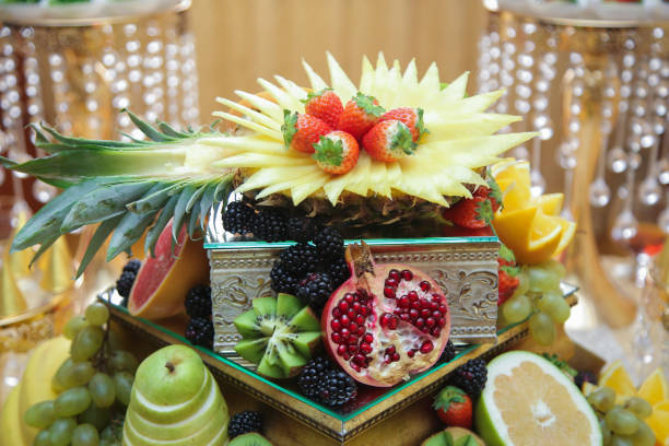 Free picture: buffet, banquet, fruit, citrus, strawberries, pineapple ...