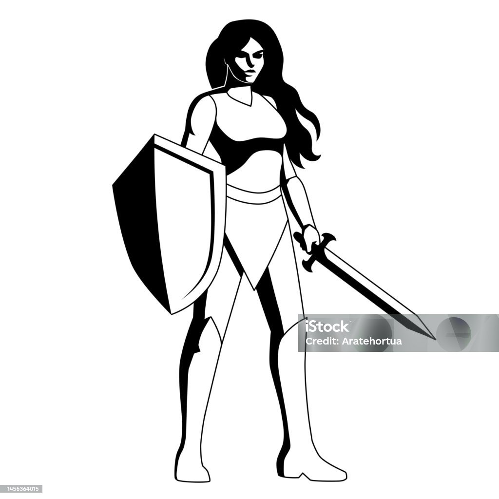 Vector Superhero Action Pose Illustration Isolated Stock Illustration