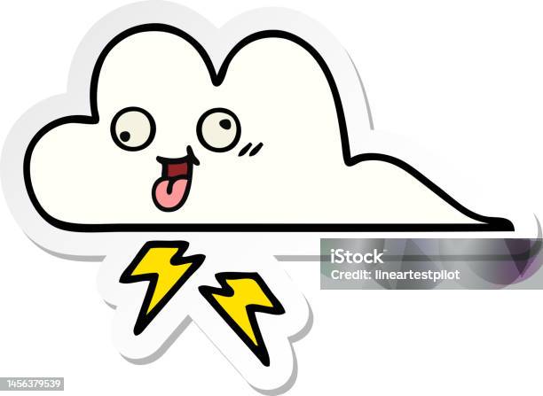Autocollant Dun Joli Nuage Dorage De Dessin Animé Vecteurs Libres De