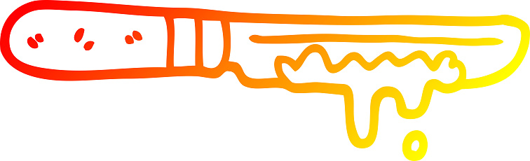 Dessin Au Trait Dégradé Chaud Dun Couteau À Beurre De Dessin Animé ... Dessin Au Trait Dégradé Chaud Dun Couteau À Beurre De Dessin Animé ...