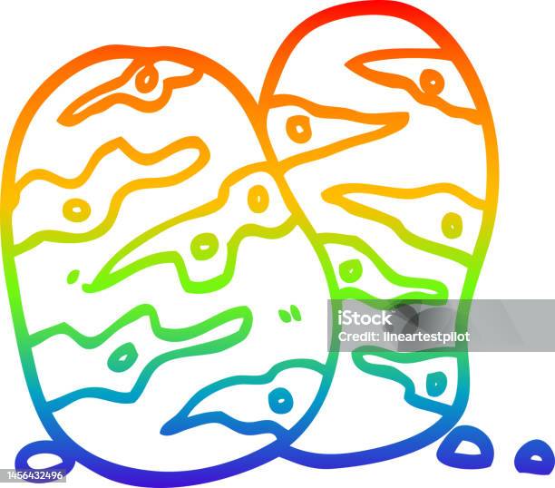 Dessin Au Trait Dégradé Arcenciel Dune Pomme De Terre De Dessin Animé
