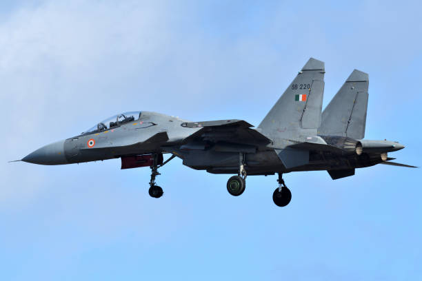Indian Air Force Sukhoi Su-30MKI Flanker-H multirole fighter. - Stock Photo