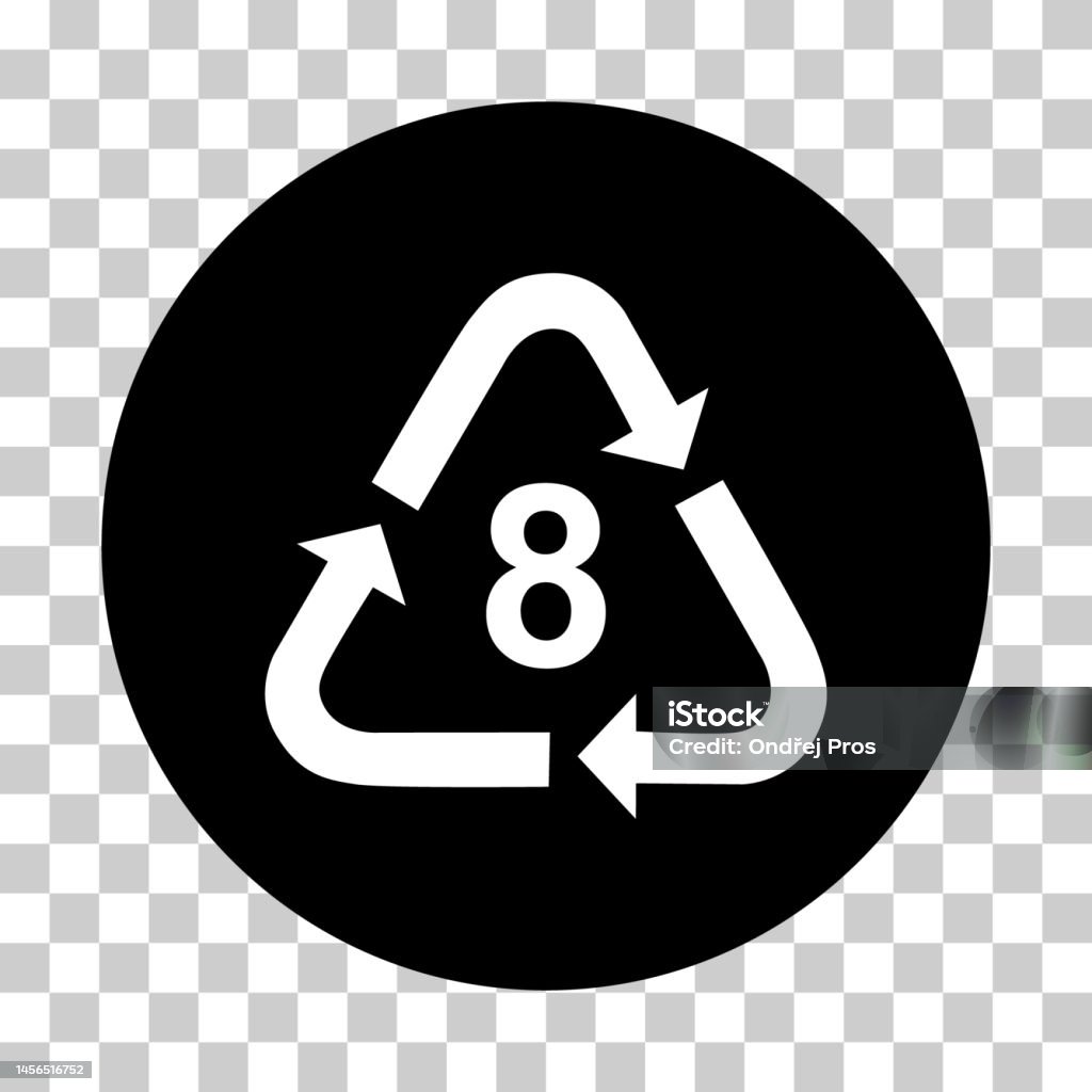 Symbole Plastique Panneau De Recyclage Écologique Isolé Sur Fond Blanc